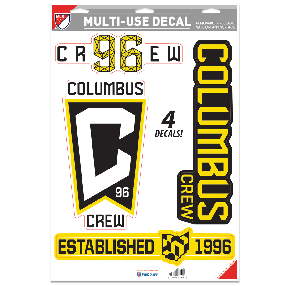 Columbus Crew 4 Pack Decal – Columbus Soccer Shop